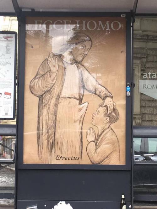 FOTO: Manifesti blasfemi su Gesù e Maria a Roma - il Giornale