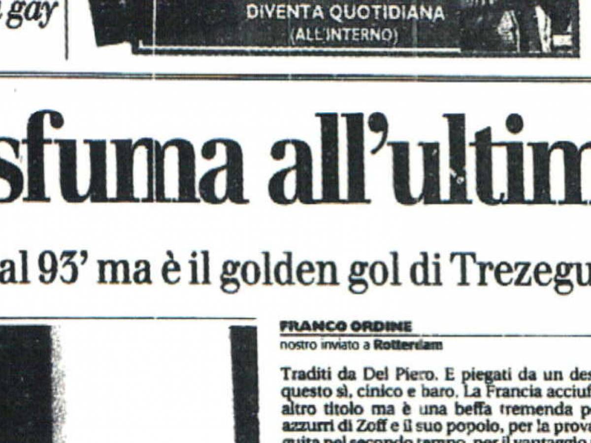 2000, la Francia ci beffa nel modo più atroce. L’Italia perde la Coppa ...