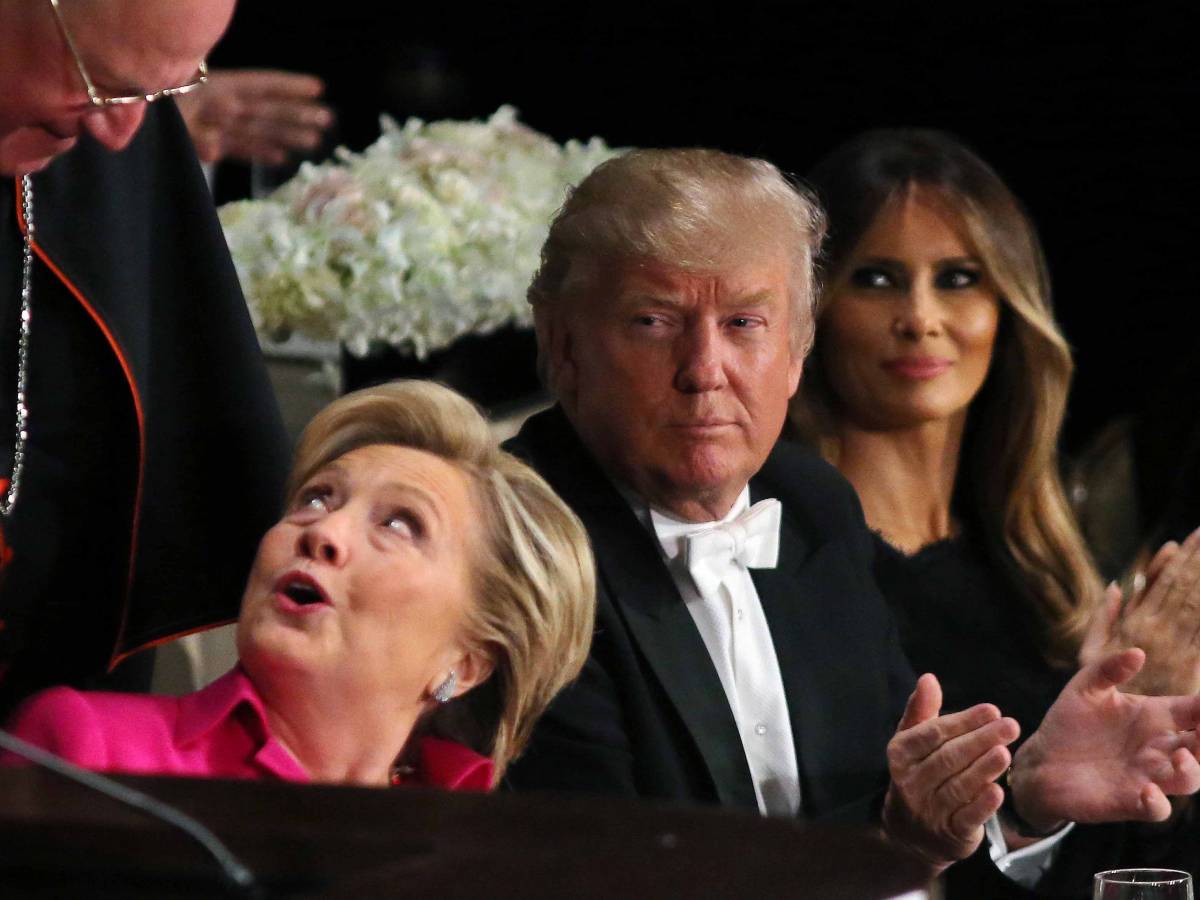 Cena di beneficenza, battute e insulti tra Hillary Clinton e Trump - il ...