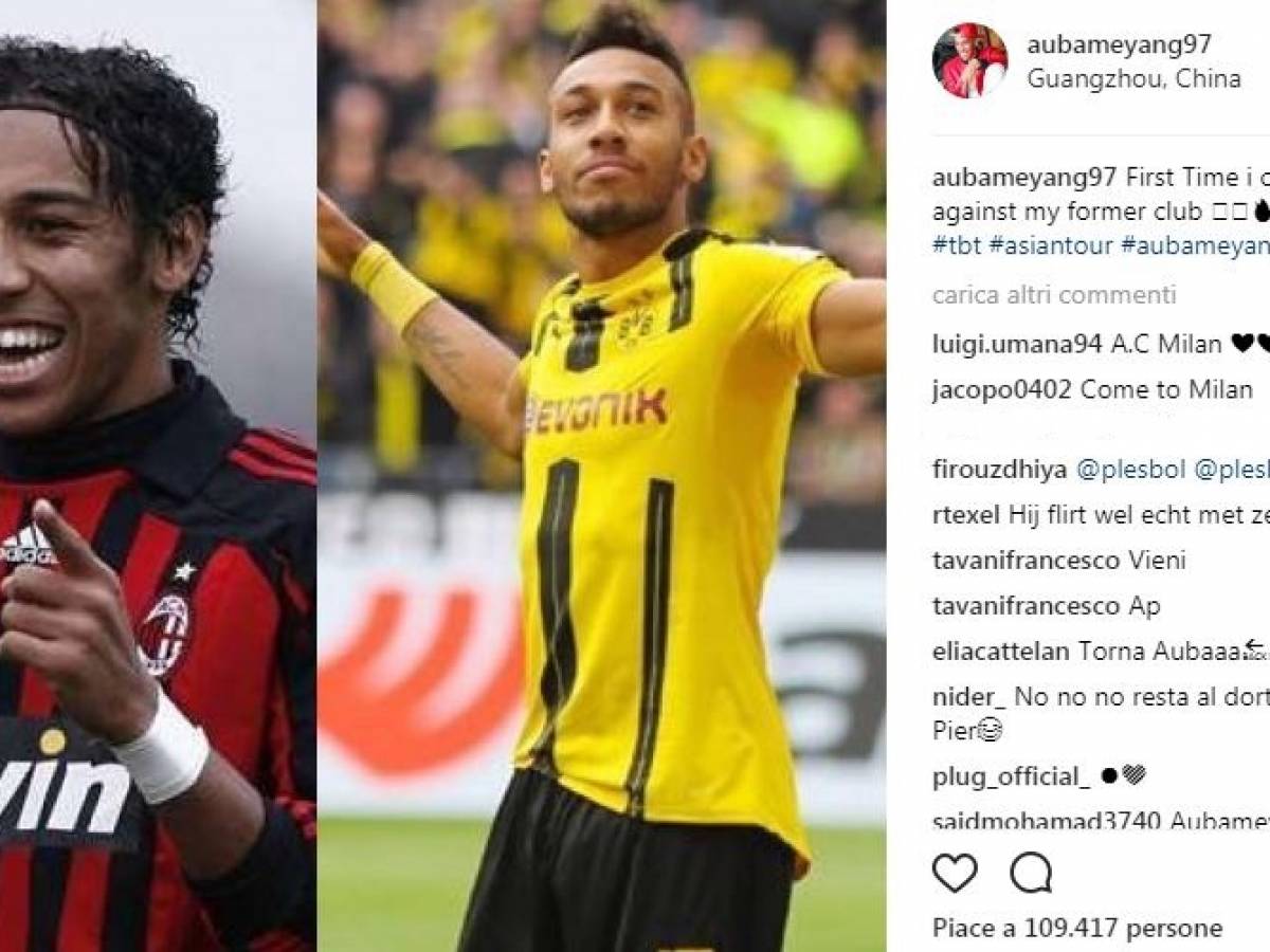 Milan, Aubameyang pubblica sui social una foto "compromettente" - il ...