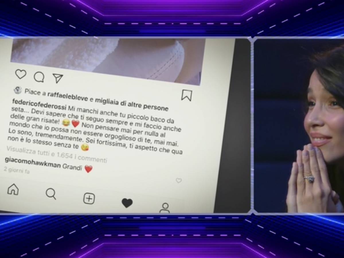 Paola Di Benedetto scrive al suo Fede: "La mia anima legata alla tua ...