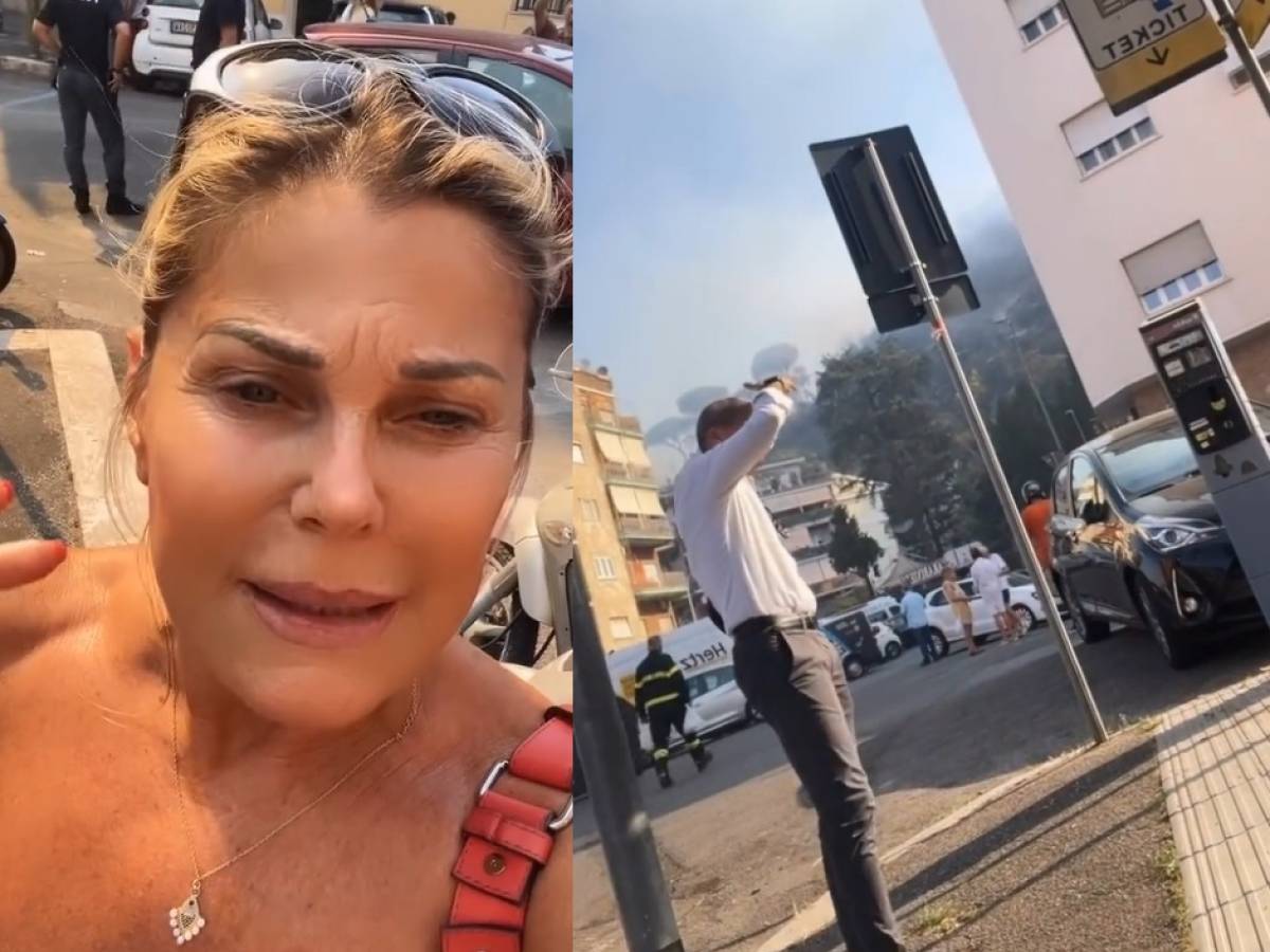 Incendio Monte Mario, Patrizia Pellegrino tra gli sfollati: "Ansia e ...