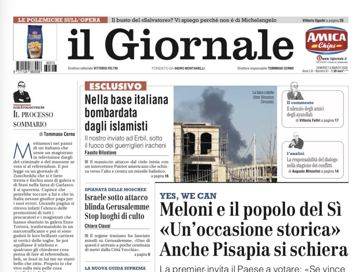 VIDEO: La prima pagina del Giornale: Meloni: “Un’occasione storica”, il ...