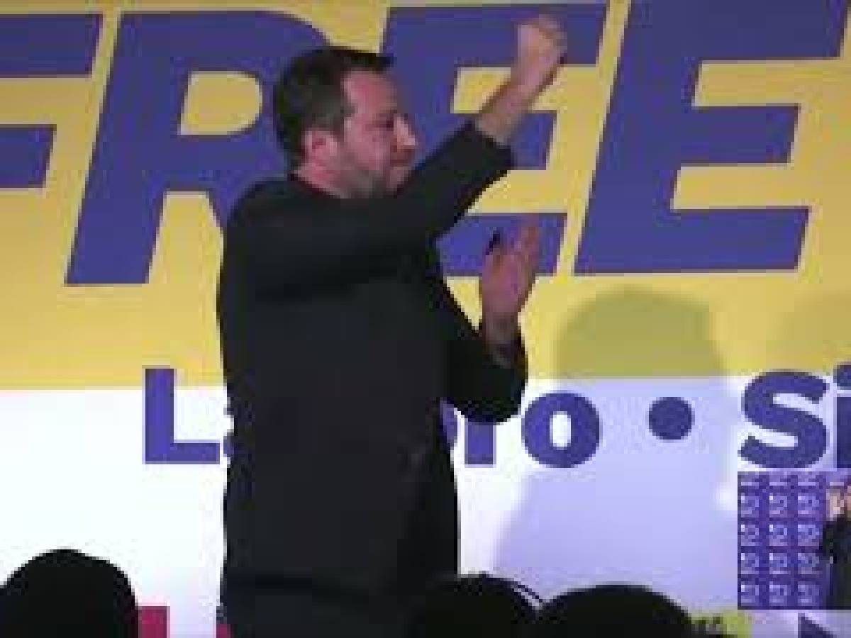 VIDEO: Free Europe a Firenze, Salvini: Intanto Buon Santo Natale, anche ...