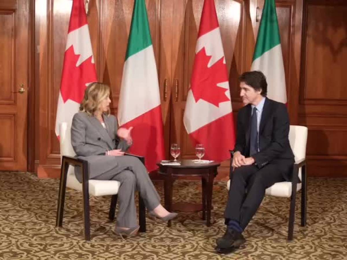 VIDEO: Meloni in Canada, bilaterale con il primo ministro Trudeau - il ...