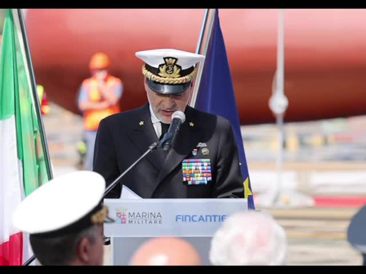 VIDEO: Fincantieri, varata la fregata Fremm "Emilio Bianchi" - il Giornale