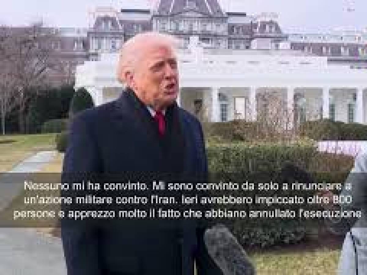 VIDEO: Trump: Mi sono convinto da solo a non attaccare Iran e ...